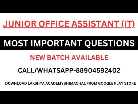 JOA IT EXAM|MOST IMPORTANT QUESTIONS|JOA IT,JOA |‪@LAKSHYAACADEMYHIMACHAL‬