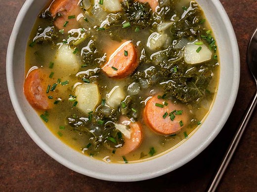 Caldo Verde (Portuguese Potato and Kale Soup With Sausage) Recipe