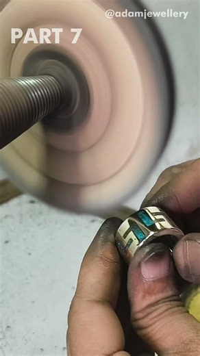 Making Turquoise Inlay Ring 💍Step by Step | Part - 03 #turquoise #turquoiserings