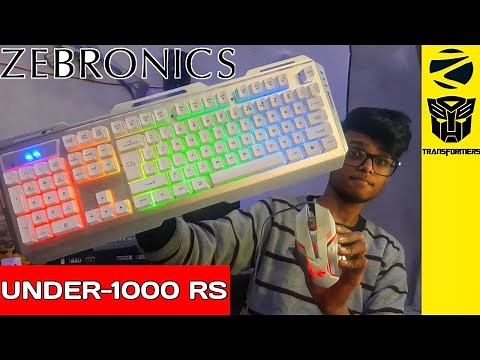 Review Zebronics Transformer Gaming Keyboard & Mouse Combo || Under 1200 || White THEMED Keyboard