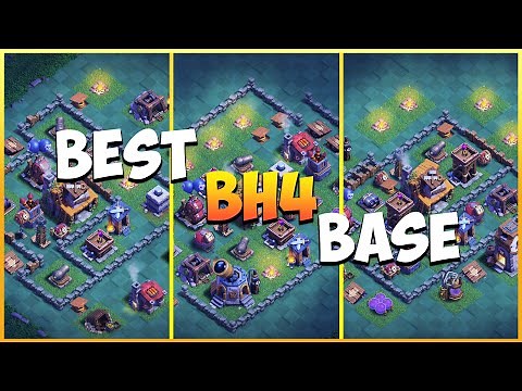 Best Builder Hall 4 Base Link 2024 | Coc BH4 Trophy Base Layout - Clash Of Clans