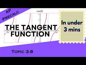 The Tangent Function in Under 3 mins (AP Precalculus Unit 3 Topic 3.8)