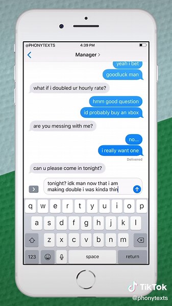 Phony Texts on TikTok