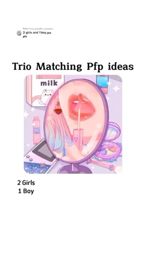 Trio Matching PFP: 2 Girls 1 Boy Profile Pictures