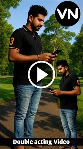 One Person, Two Characters | Creative Split-Screen Acting #vn #videoediting