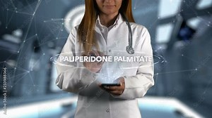Female Doctor Hologram Medicine Ingrident PALIPERIDONE PALMITATE