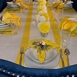 Solino Home Linen Table Runner 108 Inches Long - Cornflower Blue and White 100% Pure Linen 14 x 108 Inch Table Runner for Dining, Winter, Spring, Easter, Mothers Day - Contempo