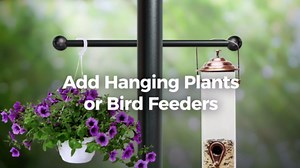 Solus Extra Long Cross Arm for Outdoor Lamp Posts & Poles – 22" Aluminum Lamp Post Cross Arm for Plants, Décor & Accessories – Single, 2-Pack, or 4-Pack – Made in USA (1-Pack)