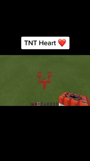 TNT Heart Shape Explosion in Minecraft