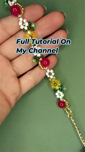 Quick Daisy Chain Bracelet Tutorial 🌼 Seed Beads Magic # shorts