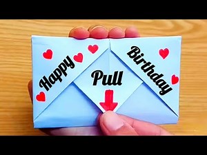 Pull up card making|Surprising birthday card #trending #craft #video #diy