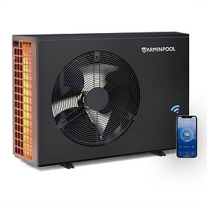 VARMINPOOL 40,000 BTU Inverter Swimming Pool Heat Pump, 13,000 Gallons Electric Pool Heater for Above Ground and Inground Pool, WiFi Capable Timer, Heating and Cooling Pool Heater 220V