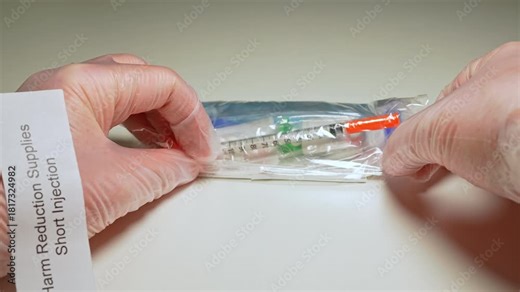 Harm reduction kit display. Public health approach to substance use and drug policy. Harm reduction and support the health and wellbeing of people who use substances.