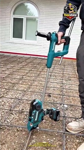 Tying Rebar with Steel Wire Using an Automatic Rebar Tying Machine #constructionwork #factorywork