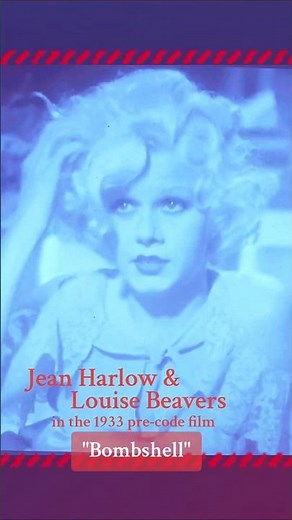 Jean Harlow and Louise Beavers in a funny scene from the 1933 pre-code film "Bombshell"