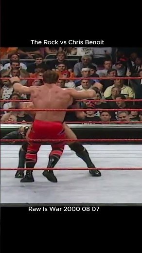 The Rock vs Chris Benoit Raw Is War 2000 08 07 #wwewrestler #wwe