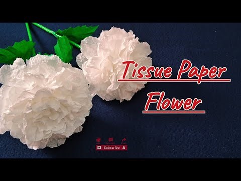 How To Make Easy Tissue Paper Flowers | 😍🥰 Flower From Tissue Paper | ✨️🫰♥️