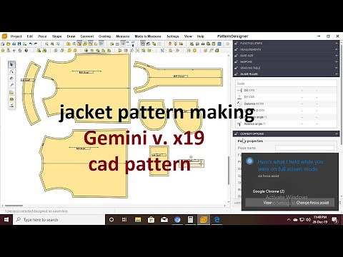 How to make jacket pattern with Gemini x19 | Gemini Pattern Designer X19 | cad pattern