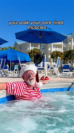 Santa traded his sleigh for a pool float  Only at Bluewater can you catch Saint Nick cooling off before the holiday rush. Comment if you’ve ever spotted Santa on vacation #SpinnakerResorts #HiltonHeadIsland #HolidayFun | Spinnaker Resorts | Facebook