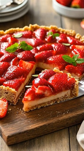 Fresh Strawberry Pie (No Jello!) Ingredients For the Crust Graham cracker crumbs Coarsely chopped pretzels Chopped pecans Granulated sugar Melted unsalted butter For the Filling 2 pounds fresh strawberries, tops removed (most will be cut fresh; some will be pureed) ¾ cup granulated sugar ⅓ cup boiling water 3 tablespoons cornstarch 1 teaspoon vanilla extract 🍰 Instructions (Paraphrased) 1. Make the Crust In a bowl, mix together graham cracker crumbs, pretzels, pecans, and sugar. Add the melted 