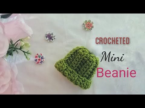 How to crochet a mini beanie /Tutorial part :27/Beanie ornament