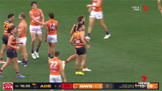 37K views · 494 reactions | The Crows have claimed their first-major scalp of the season, beating the Giants by 18 points at Adelaide Oval. The win came at a cost, with Darcy Fogarty finishing the game early with a shoulder injury after a heavy collision. Download the 7NEWS app: 7news.link/7newsapp #7NEWS | 7NEWS Adelaide | Facebook