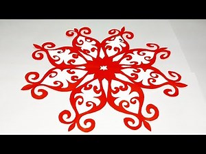DIY paper cutting-How to make easy paper cutting designs flowers step by step-paper craft.