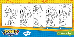 Sonic Colouring Pages