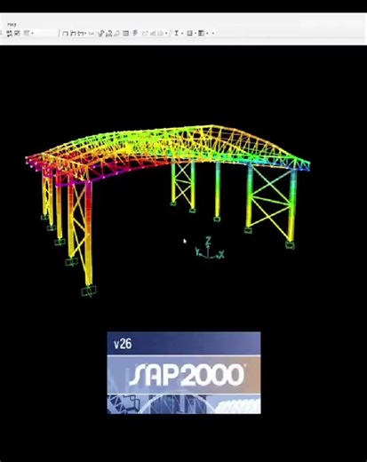 Analyzing the warehouse building structure using SAP2000 software. #sap2000