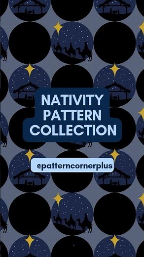 Nativity Pattern Tiny Collection — Free Canva Template