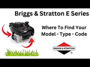 Where To Find Your Briggs And Statton E Series Model Type Code #smallenginerepair