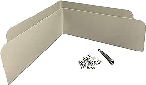 Eagle 1 Rain Gutter Valley Splash Guards, Straight or Bent (2 Per Order) Includes Screws and 1/4" Bit Driver (Decorative Bent, Clay)
