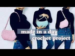 How to Crochet a Small Bag for Beginners Step by Step.Free Pattern