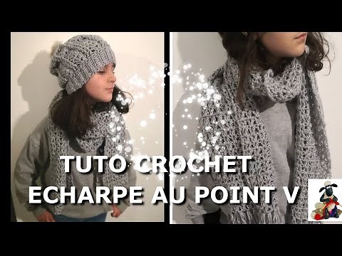EASY V-STITCH CROCHET SCARF TUTORIAL