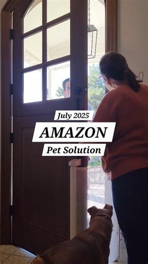 Comment JULY to shop this genius retractable pet gate to keep everyone safely in (or out). . #amazonhome #petcare #dogslover #catslover #amazonfinds #amazongadgets #amazonhomefinds | Vintage White Farmhouse