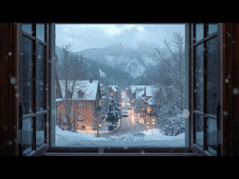 Window view with soft snow outside!