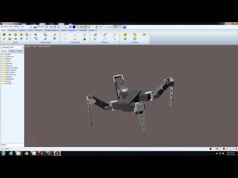 Quadruped robot - Matlab Simulink & Adams co-simulation