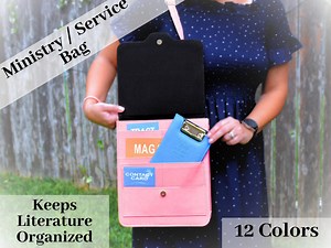 Faux Leather Ministry Bag: Detachable Straps, Service Bag - Etsy