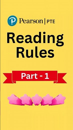pte reading rules part -1