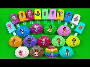 Cocomelon Slime 🏳️‍🌈 Look For Pinkfong Clay in Ice Cream, Clams Mixing Colors! Satisfying ASMR