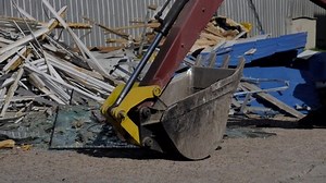 Close-up Tractor Loader Bucket On Background: стоковое видео (без лицензионных платежей), 1090068755 | Shutterstock