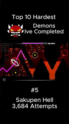 Top 10 Hardest Extreme Demons I've Completed!!! In Geometry Dash