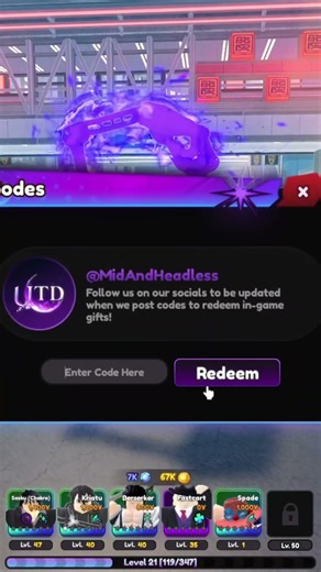 Universal Tower Defense (UTD)Code:SixSeven!