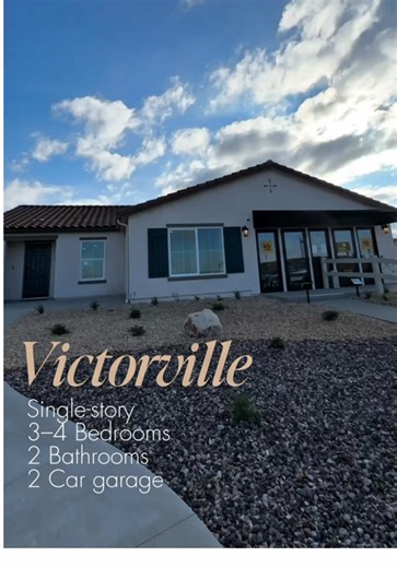 POV: You just found your dream home in Victorville. ✨ 🏠 From the sun-drenched open floor plan to the modern kitchen of your dreams, this single-story gem is designed for making memories. Whether you need 3 or 4 bedrooms, there’s plenty of space for everyone! 🥂 The Highlights: ✅ 3–4 Spacious Bedrooms ✅ 2 Modern Bathrooms ✅ 2-Car Garage 📍 Located in the heart of Victorville Ready to see it in person? Comment “HOME” and I’ll send you the private tour details! 📩 #victorvillerealestate #dreamhome