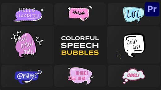 Colorful Speech Bubbles for After Effects