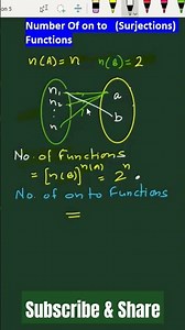 Number of onto functions from set A to set b | Surjective functions | Onto Functions | Formula