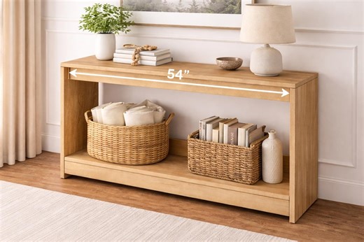 Pine Console Table DIY Plans | 54 Inch Sofa, Entryway Table (PDF) - Etsy