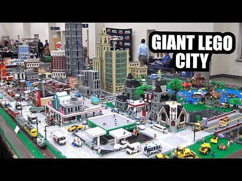 Huge LEGO Train City Built by 15 People!