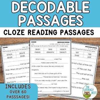Decodable Cloze Reading Passages for Reading Comprehension and Decoding Practice