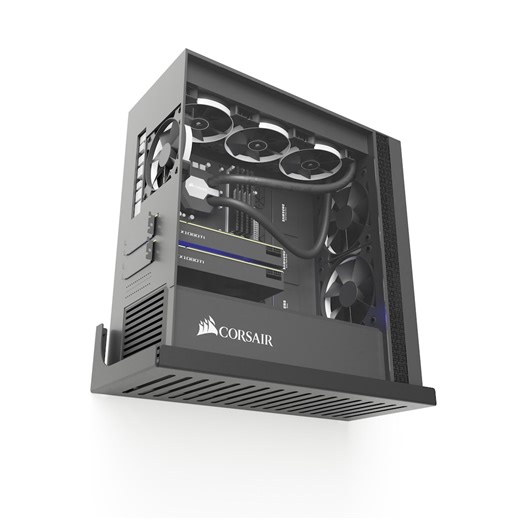 Wall Mount PC Stand: Metal Computer Case Shelf - Gaming Rig Holder - Etsy